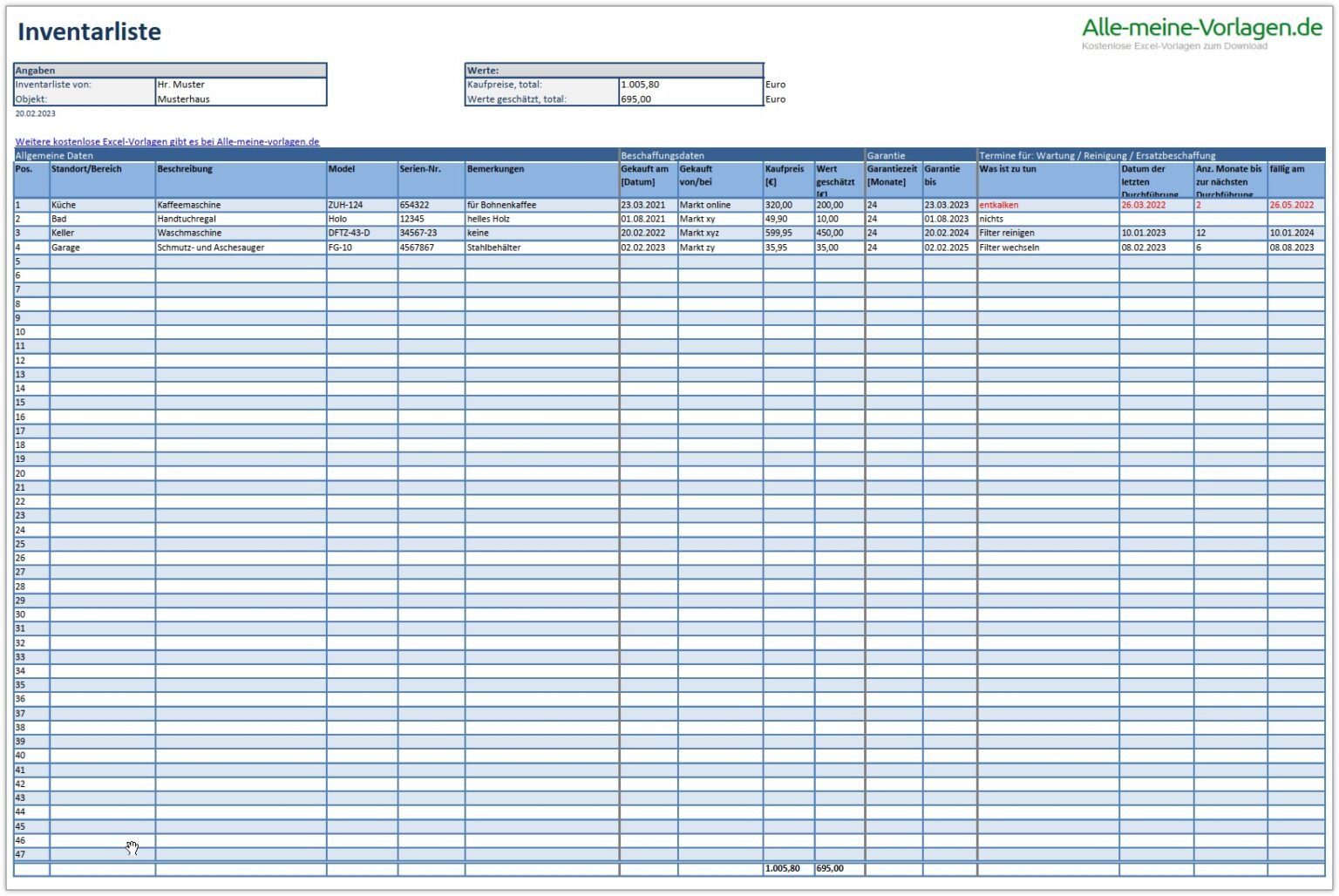 Excel-Vorlagen – Finde schnell die richtige Vorlage Kostenlos ...